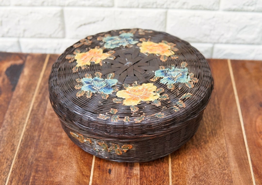 Japanese Basket, Vintage Basket, Vintage Bamboo, Vintage Tiki, Wicker ...