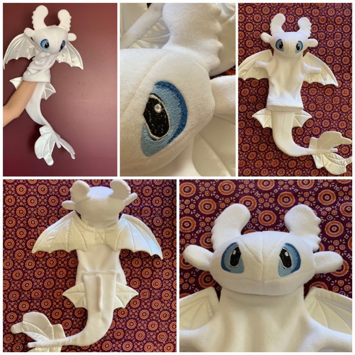 Light Fury Hand Puppet/Toothless Hand Puppet/How to Train your | Etsy