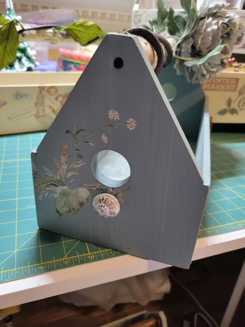 Wooden Tool Caddy, Painted and Embelished With Rub-on Transfers - Etsy