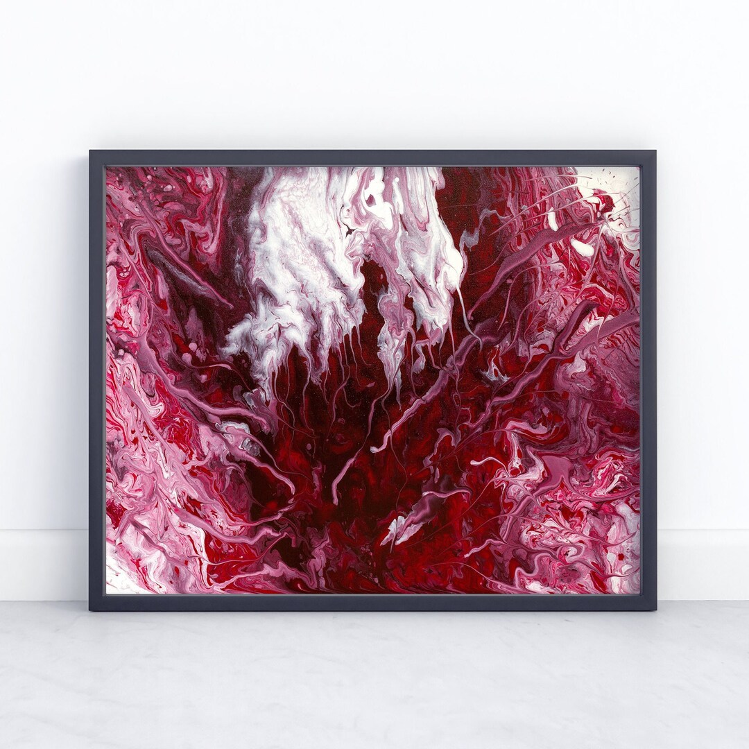 Horror Decoration Abstract Art Print Decor Painting Blood Splatter Guts ...