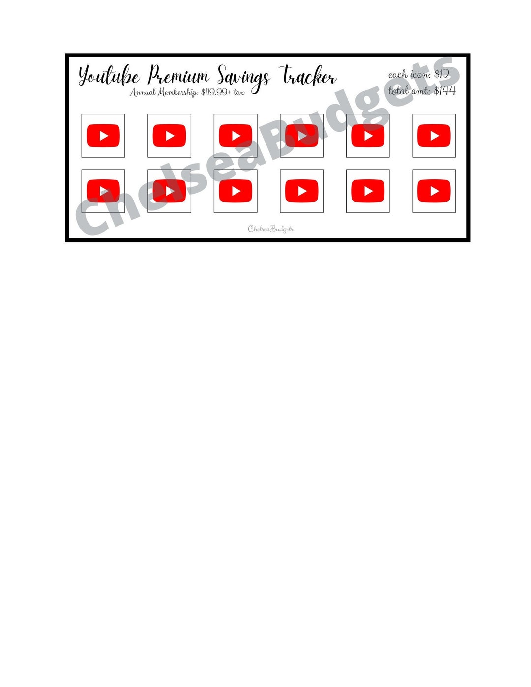 Printable YT Subscription Trackers - Etsy