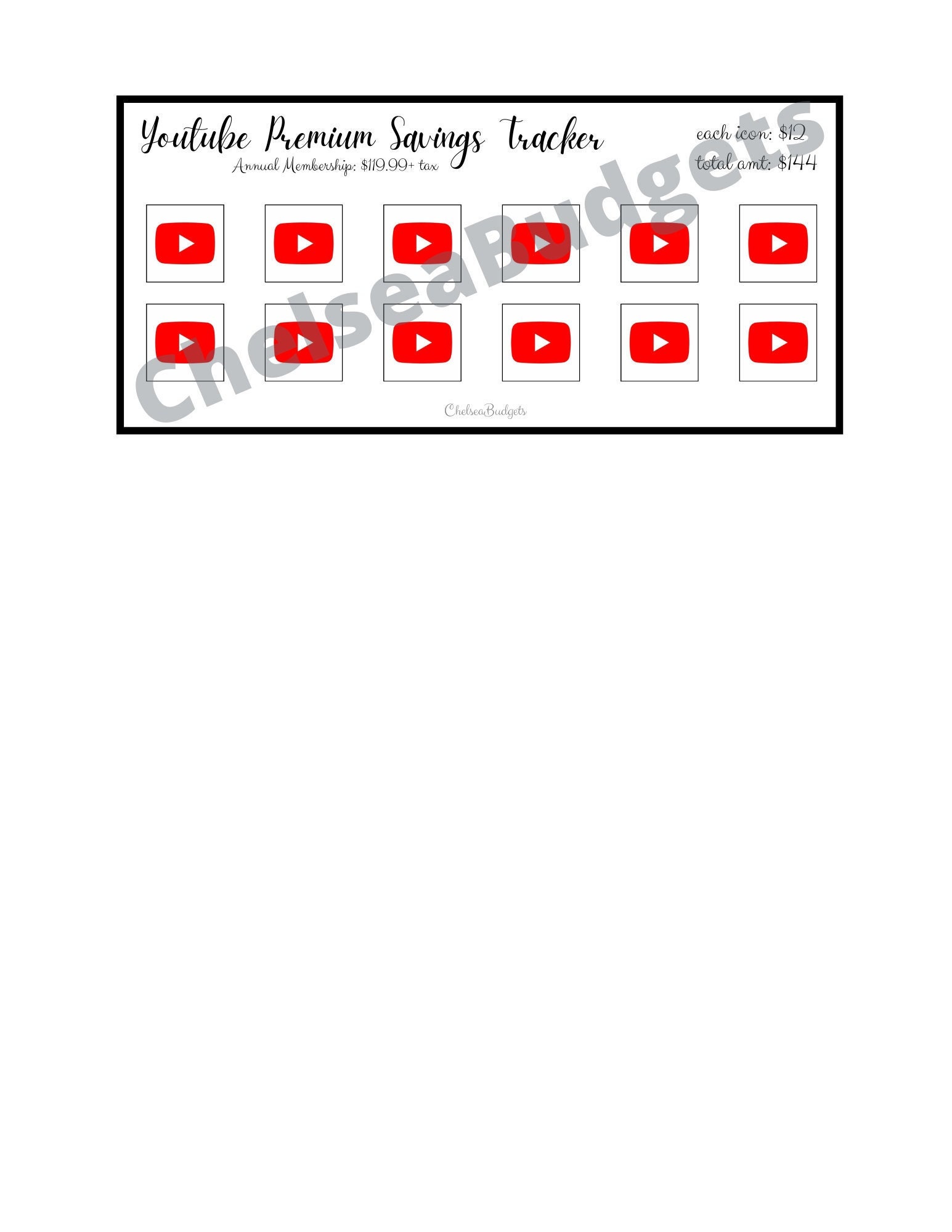 Printable YT Subscription Trackers - Etsy