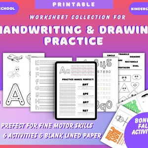 PRESCHOOL/KINDERGARTEN Handwriting Practice | Alphabet Practice ...