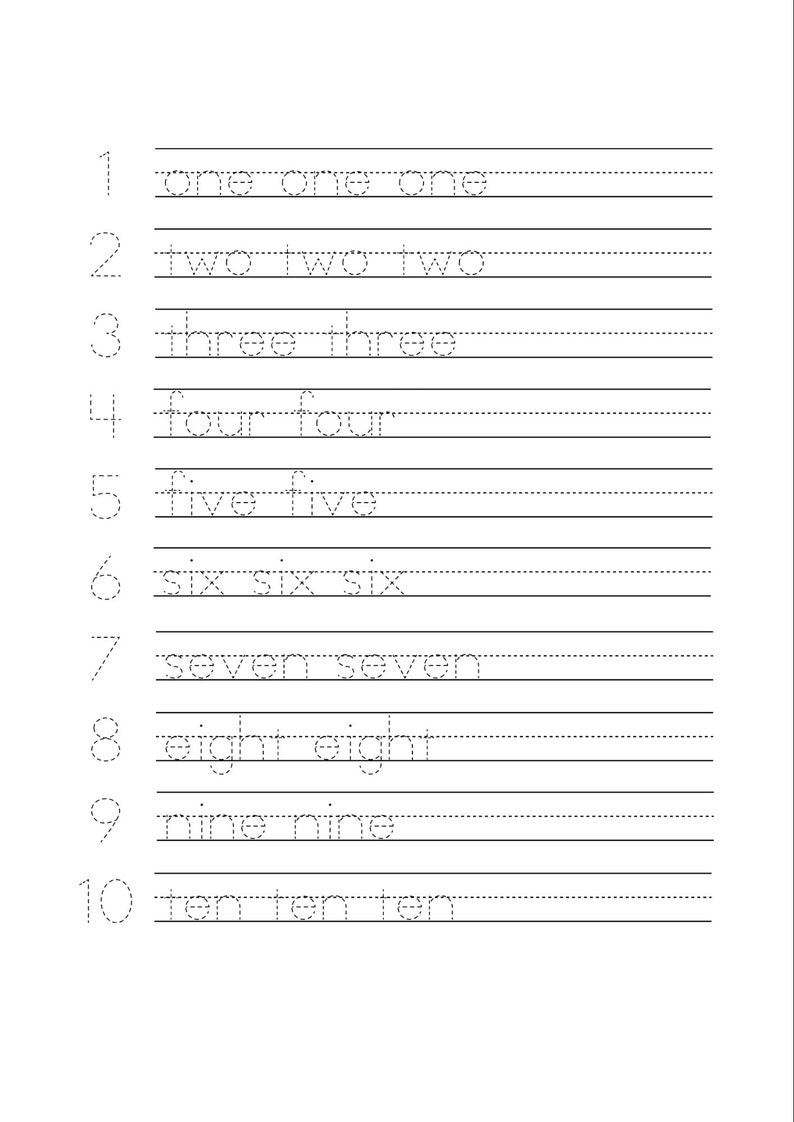 PRESCHOOL/KINDERGARTEN Handwriting Practice Alphabet - Etsy