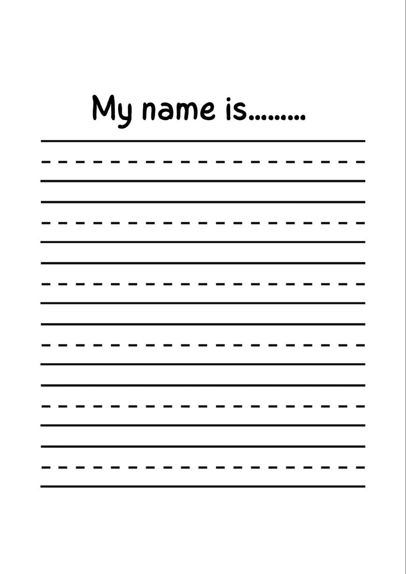 PRESCHOOL/KINDERGARTEN Handwriting Practice Alphabet - Etsy