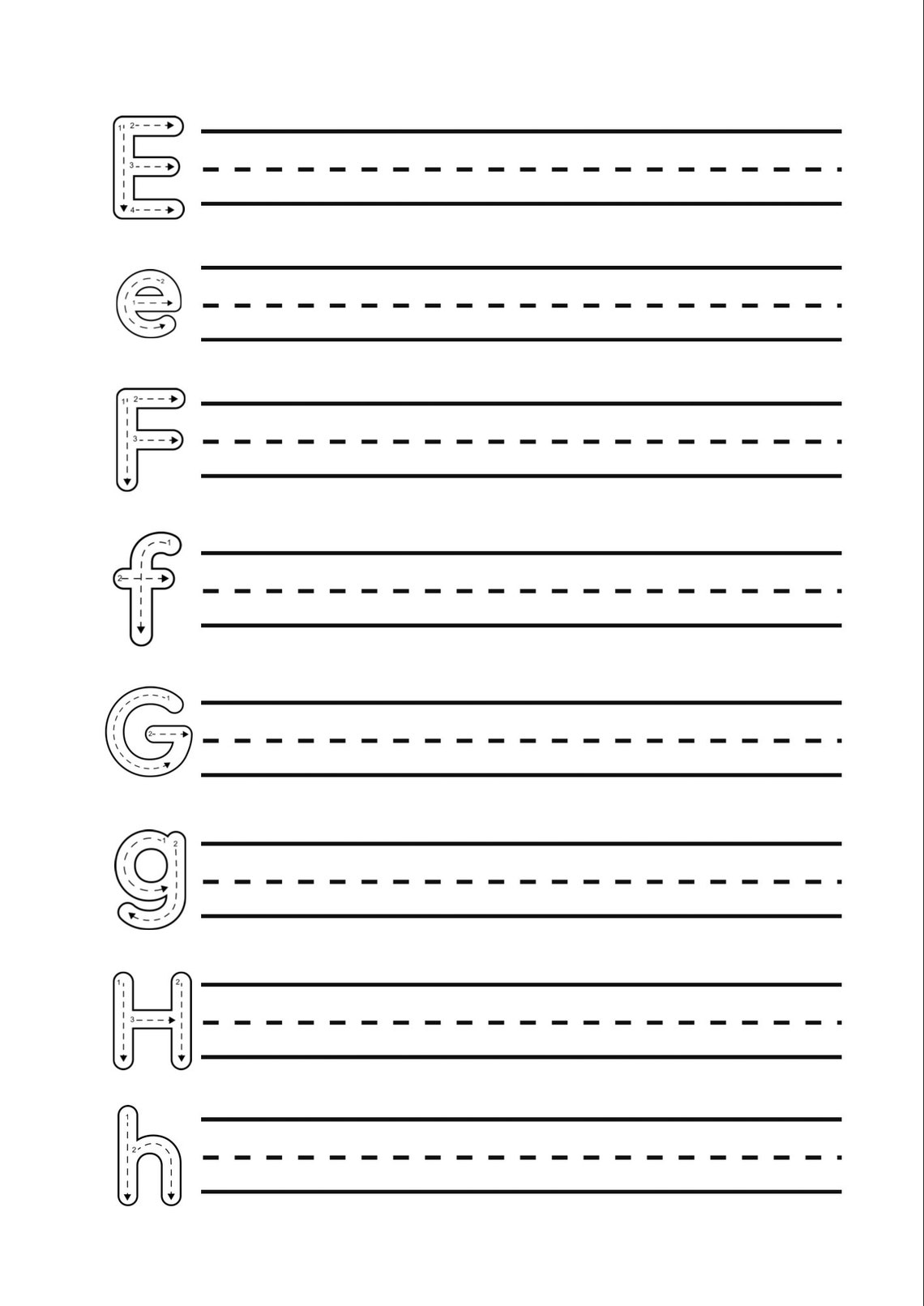 PRESCHOOL/KINDERGARTEN Handwriting Practice Alphabet - Etsy