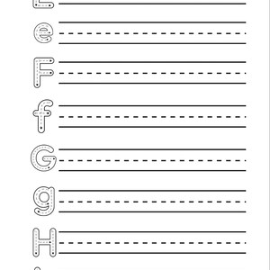 PRESCHOOL/KINDERGARTEN Handwriting Practice | Alphabet Practice ...