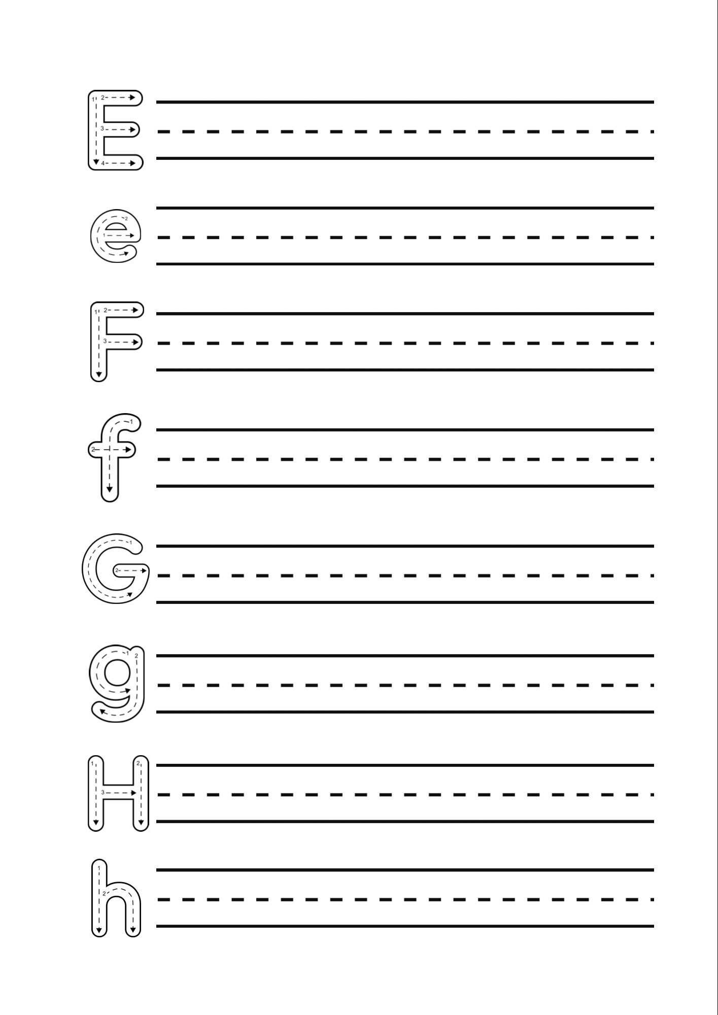 PRESCHOOL/KINDERGARTEN Handwriting Practice Alphabet - Etsy