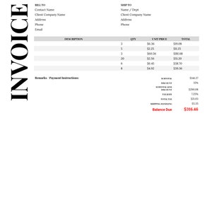 EDITABLE Invoice/receipt Template Bundle,invoice Template for Google ...