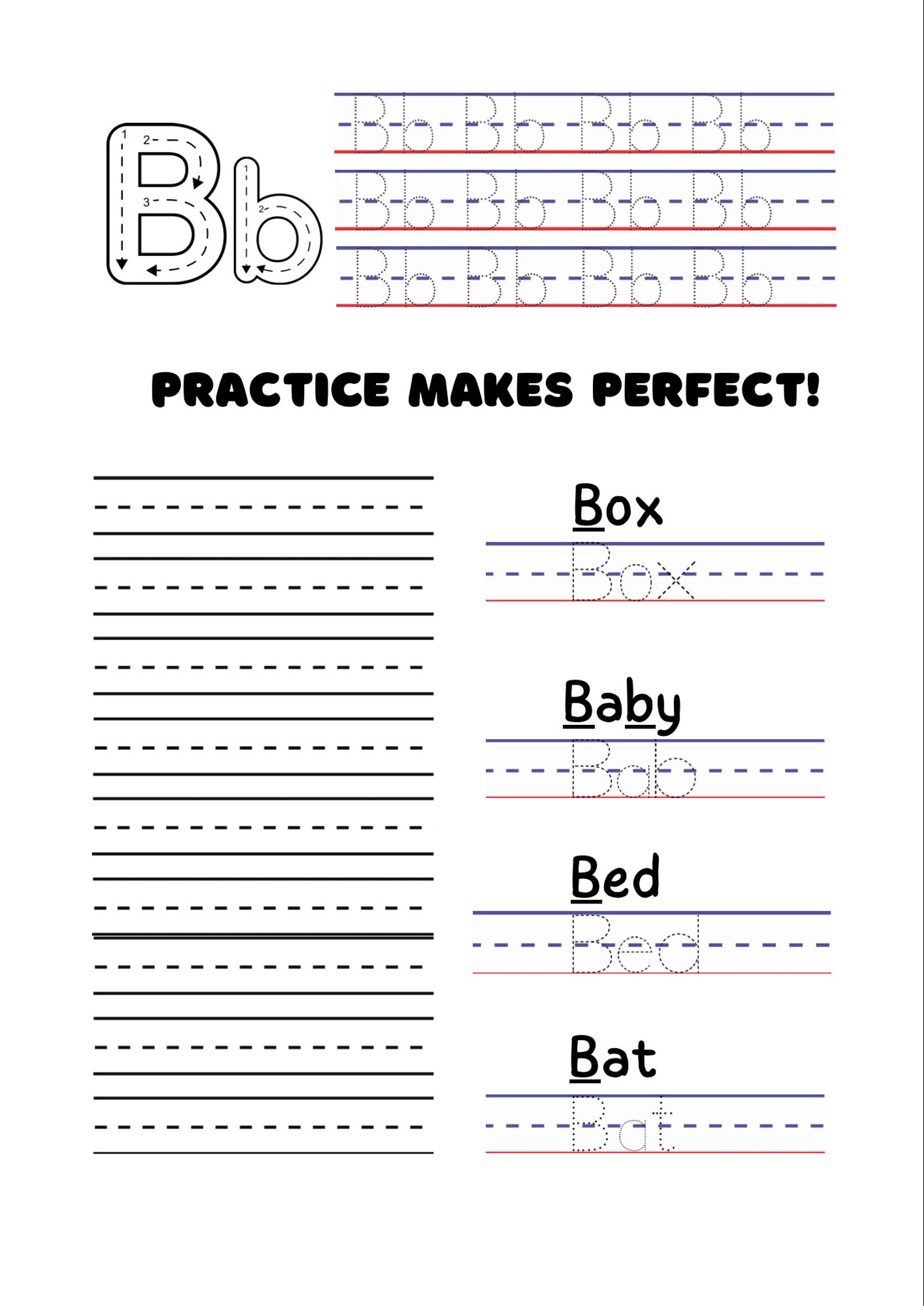 PRESCHOOL/KINDERGARTEN Handwriting Practice | Alphabet Practice ...