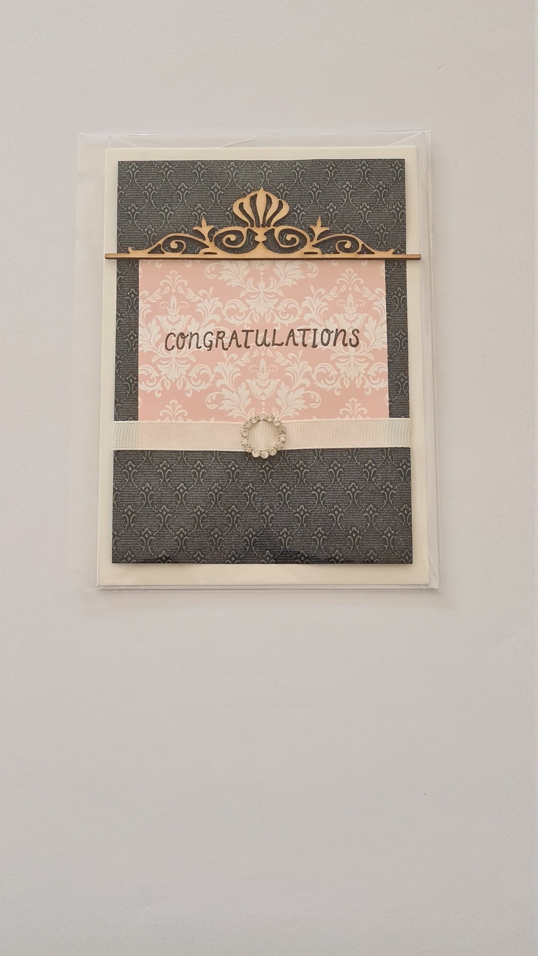 Handmade Congratulations Greeting Card Damask - Etsy