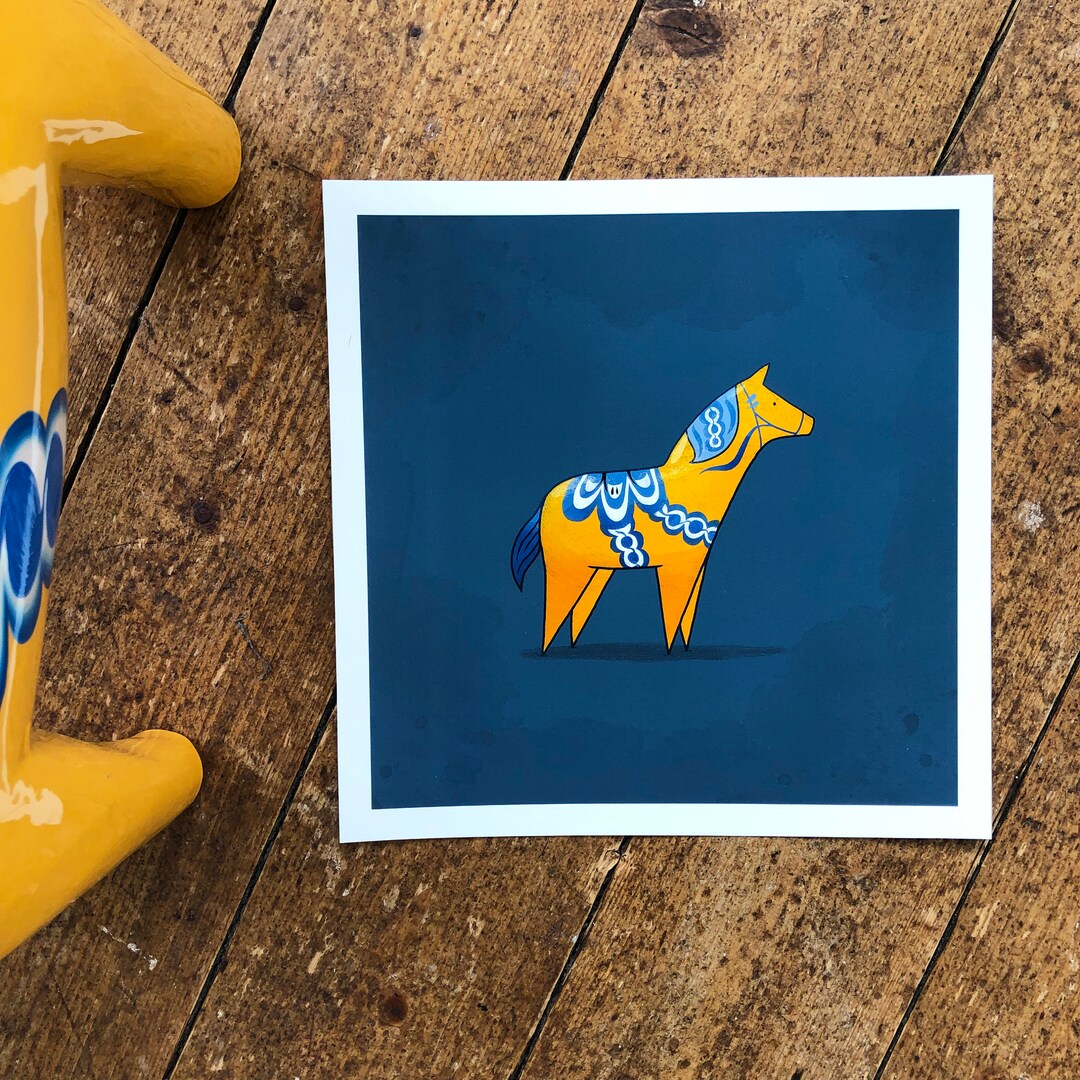 Dala Horse Standing - Fine Art Limited Edition Print - Etsy