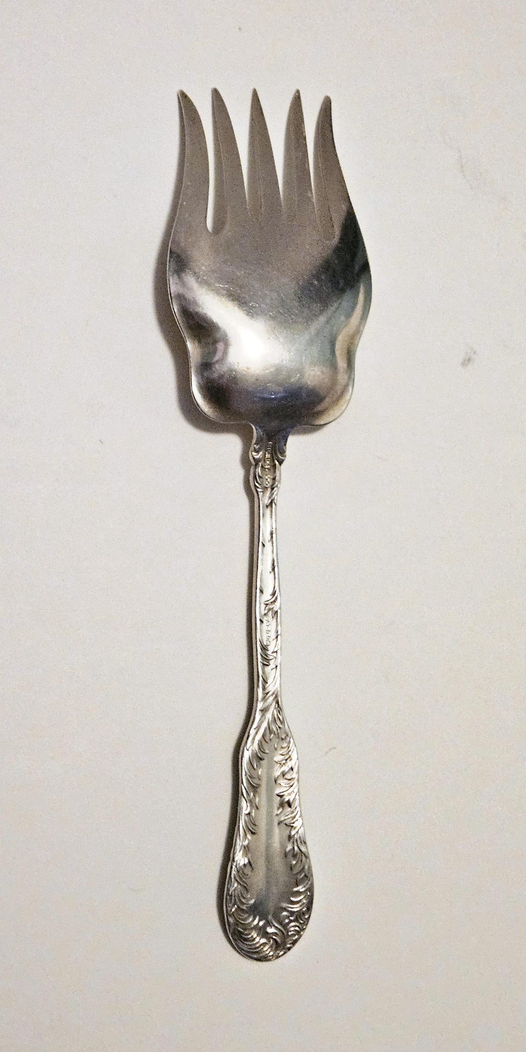Dominick Half Large Silver Serving Fork - Etsy