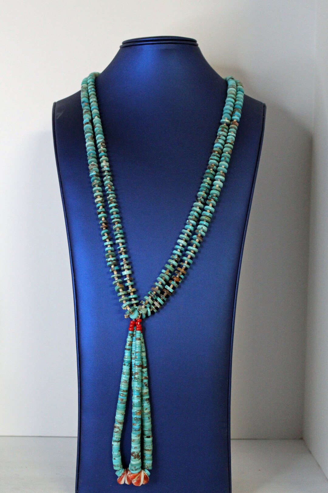 Dead Pawn Extra Long Turquoise, Heishi, Shell, Coral, Jacla - Etsy