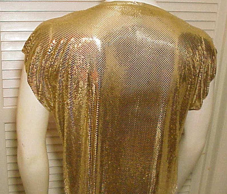 Rare Anthony Ferrara's Gold Mesh Metal Top by Lillie Rubin's Label Size ...