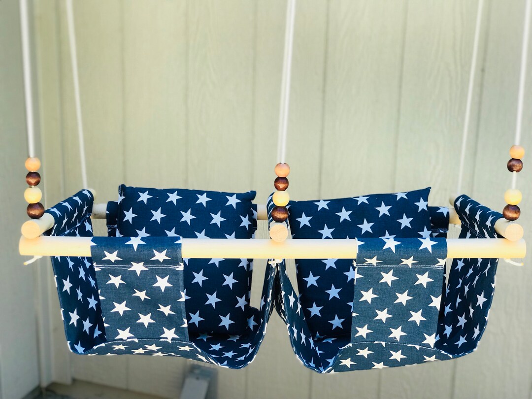 Twin Babies Fabric Swing. Double Indoor/outdoor Baby/todler Swing With ...