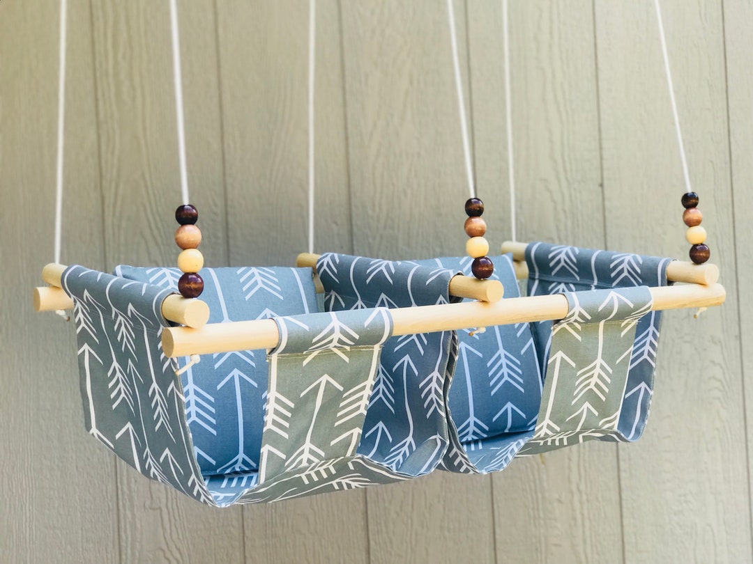 Twin Babies Fabric Swing. Double Indoor/outdoor Baby/todler Swing With ...