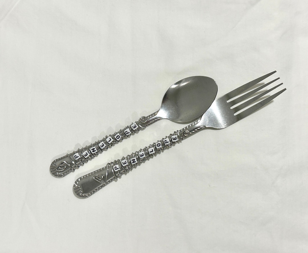 Personalized Name Custom Silverware Fork Spoon Flatware, Cutlery ...
