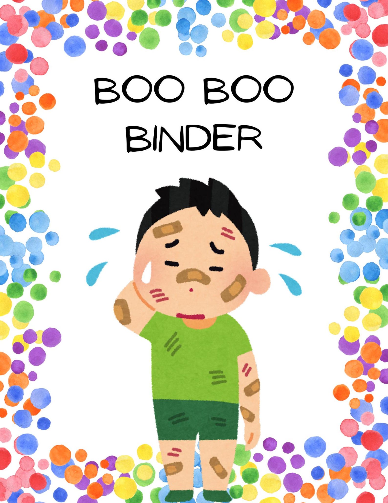 Boo Boo Bandage Binder Cover Graphics Printable PDF - Etsy