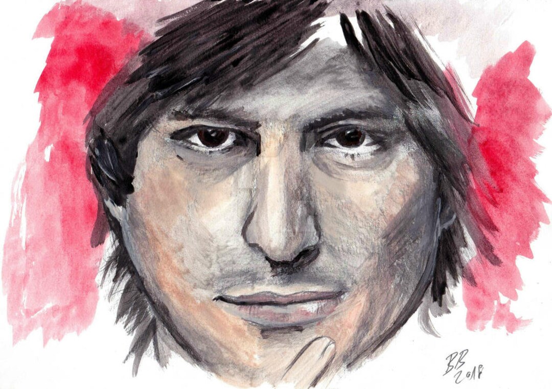 Digital Download of Original Watercolor Painting of ”steve Jobs ...