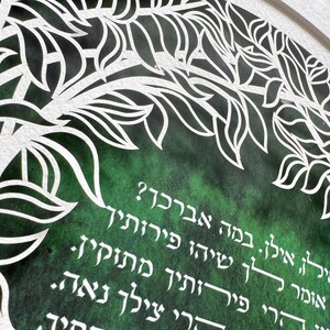 Personalized Jewish Family Tree Paper Cut, Anniversary Wall Art Gift ...