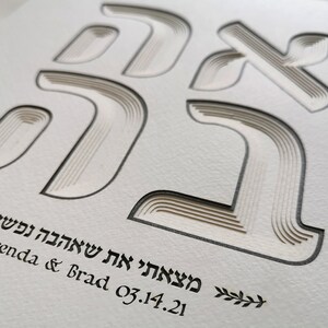 Love Sign in Hebrew - AHAVA, Gift for the Couple, Jewish Wedding Gifts ...