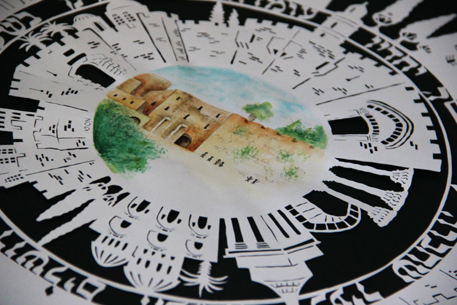 Jerusalem Art Judaica Wall Art Jewish Art Living Room | Etsy