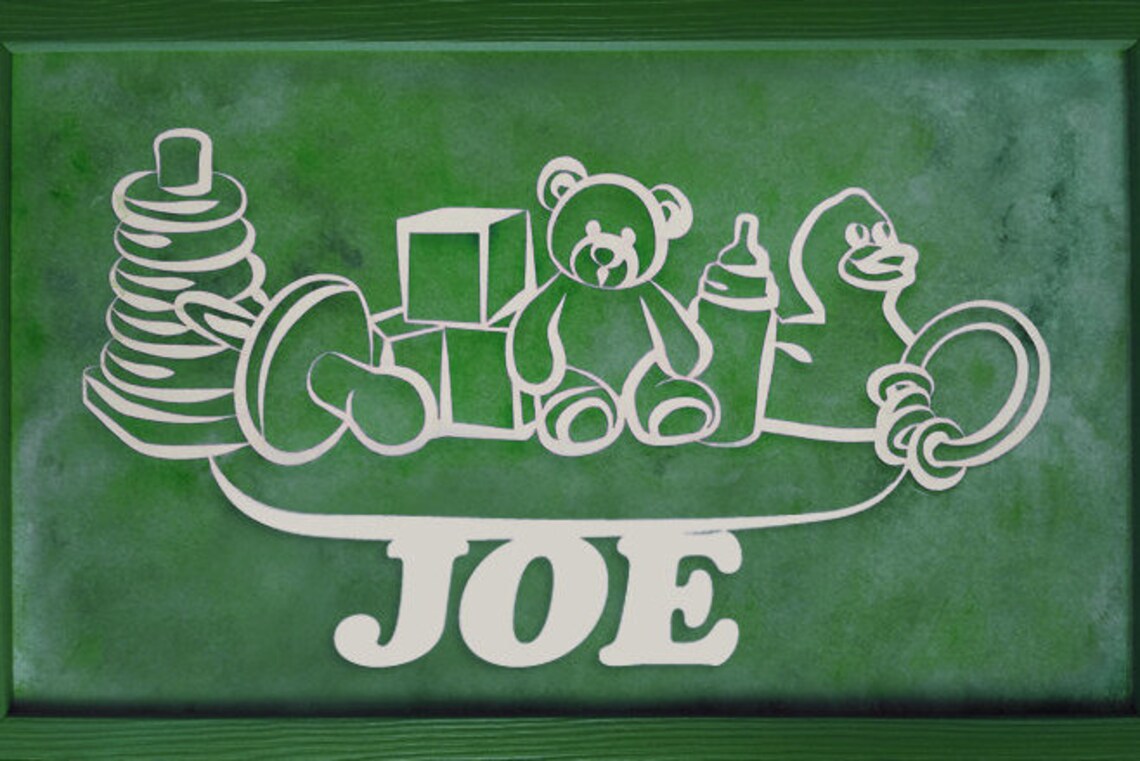 baby-name-gift-personalized-with-name-papercut-nursery-etsy
