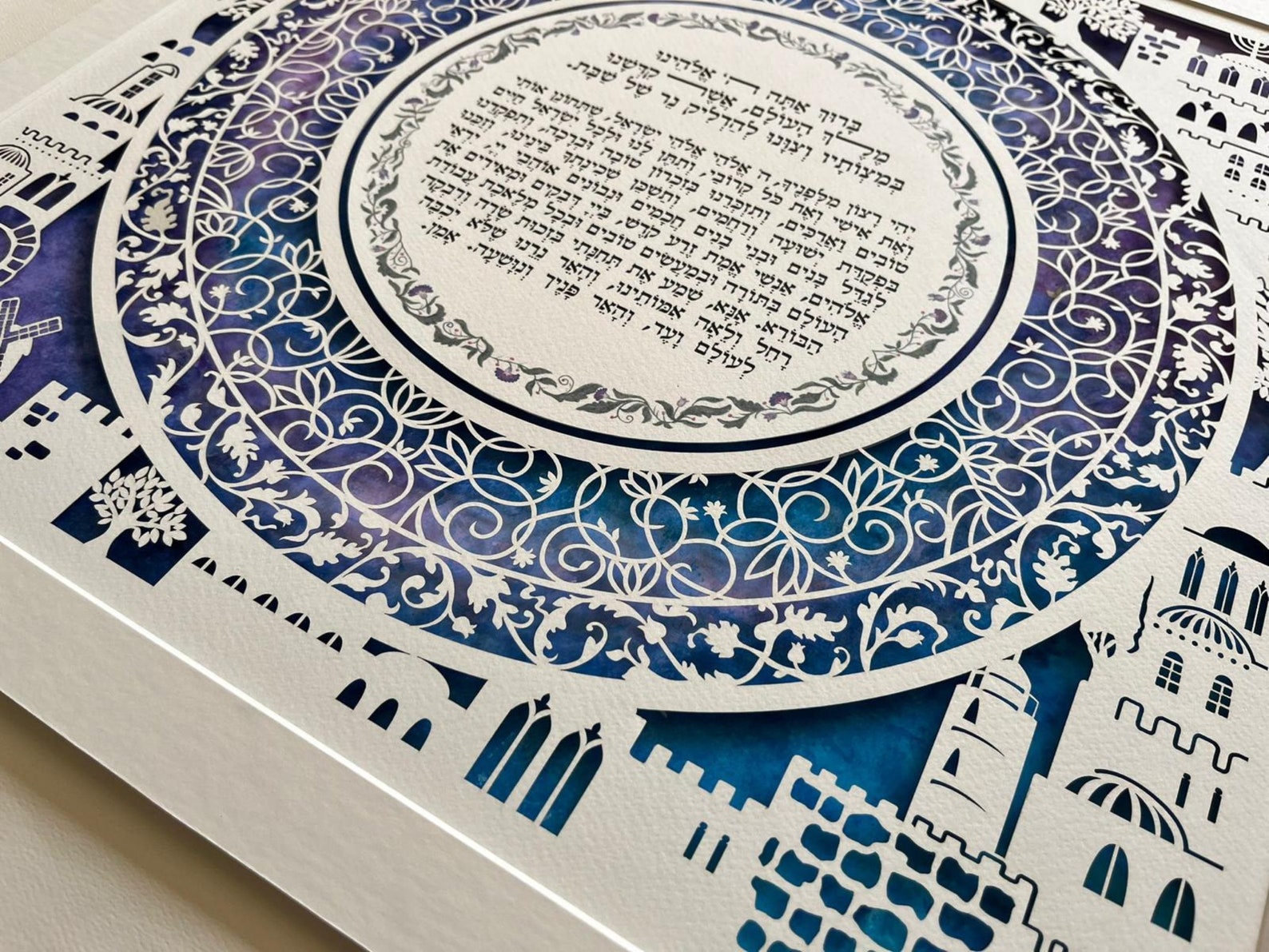 Shabbat Candle Lighting Blessing Hebrew Prayer Jewish Wall - Etsy