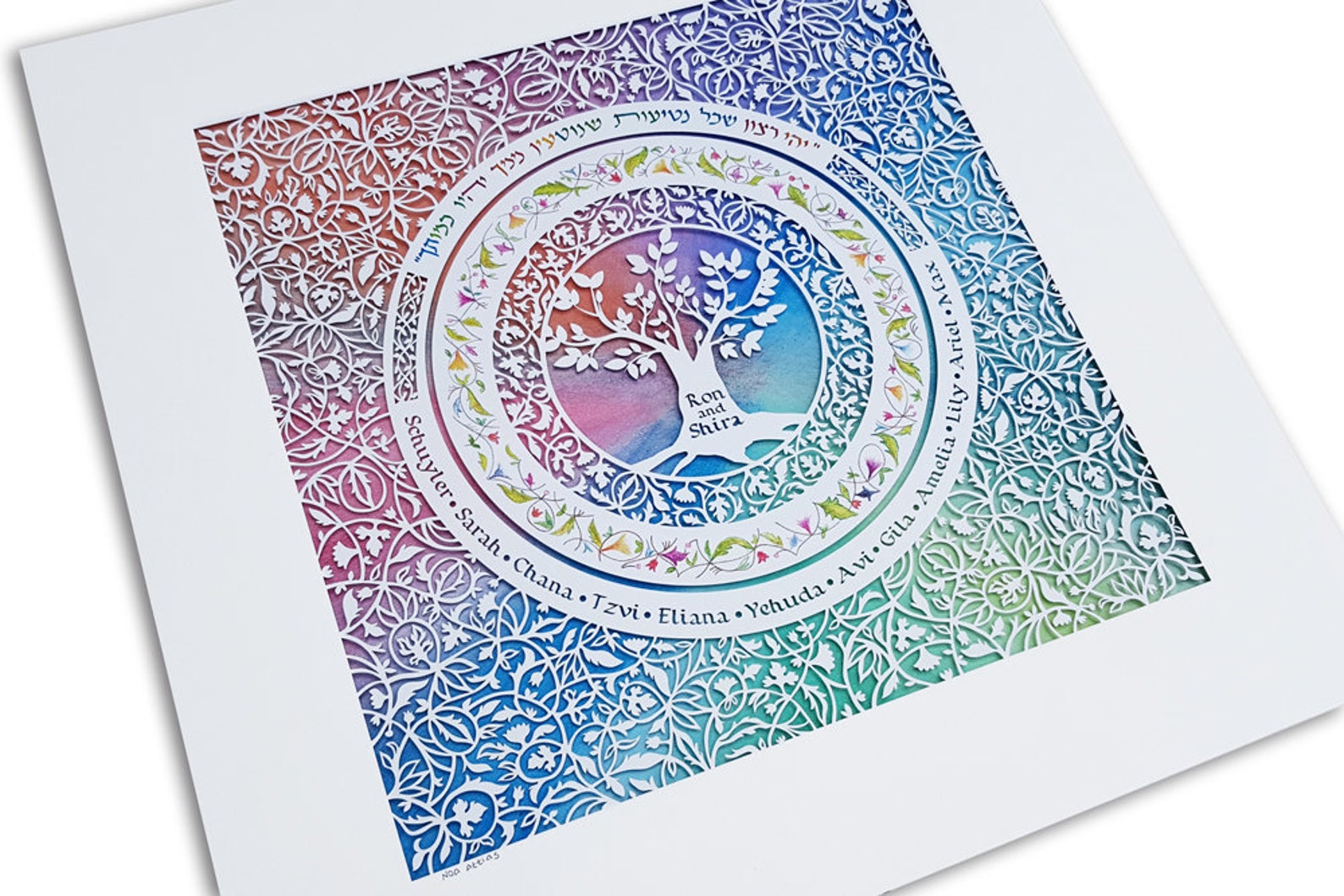 Colorful Handmade Jewish Tree of Life, Jewish Gifts, Judaica Wall Decor ...