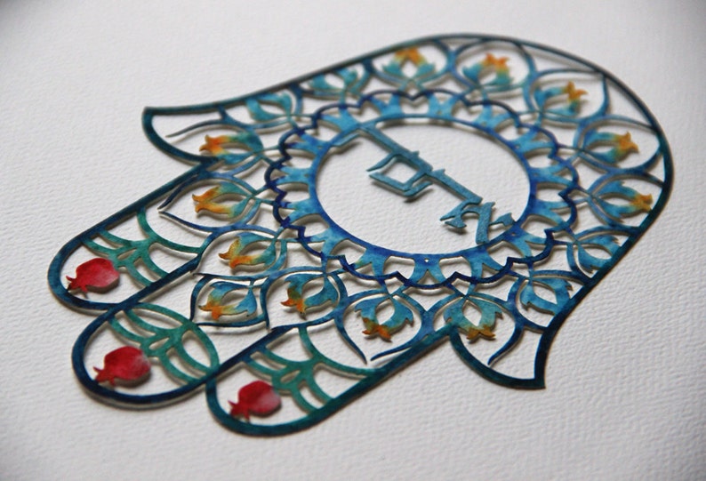 Framed Colorful Hamsa Wall Art Decor Personalize Wedding Gift | Etsy