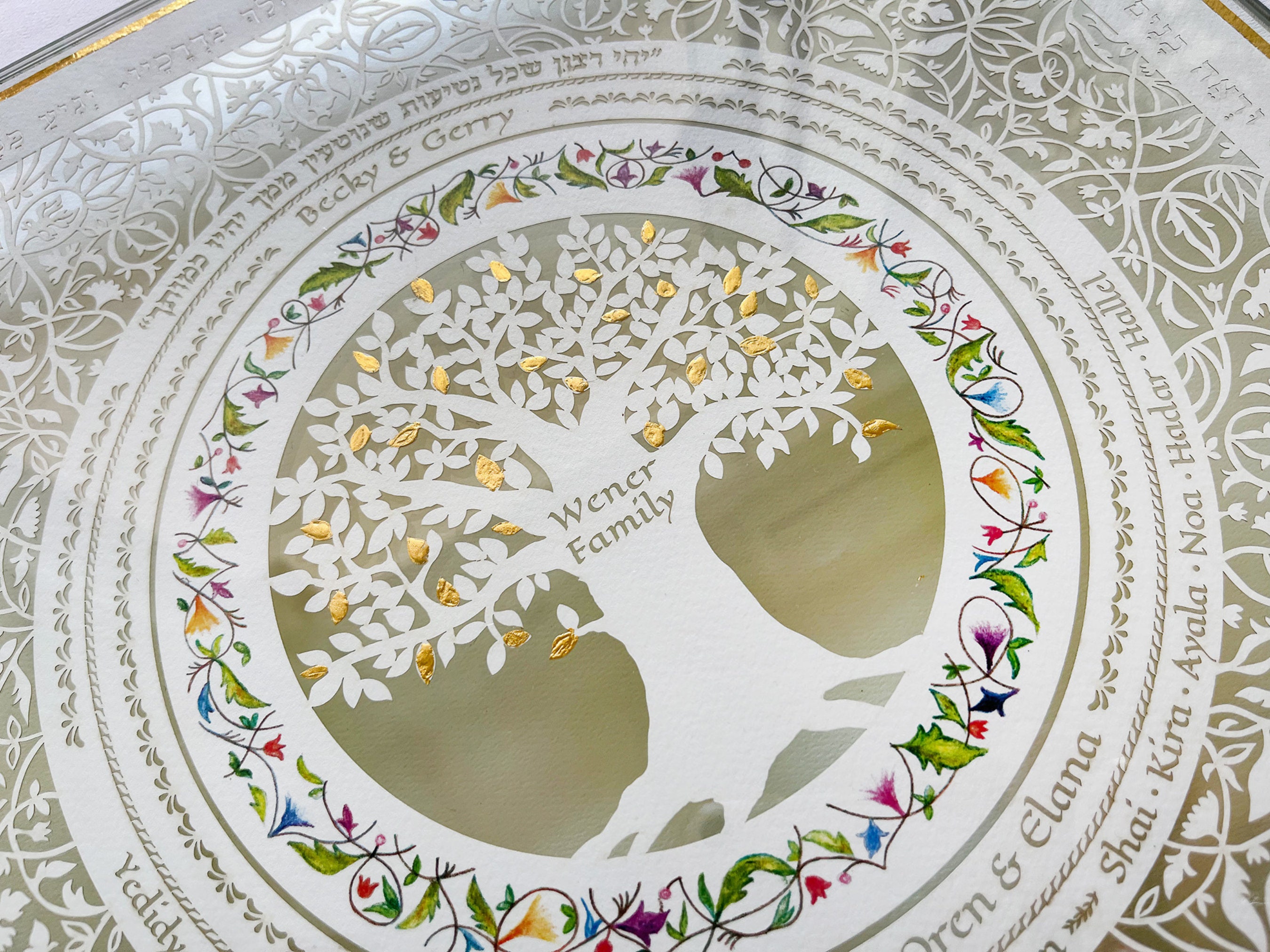 Jewish Family Tree Shabbat Challah Board Judaica Art - Etsy