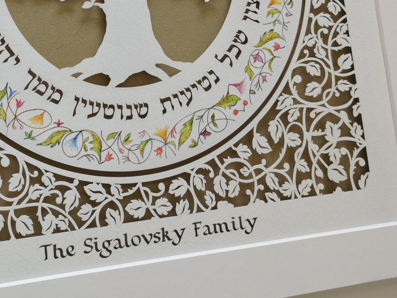 Personalized Jewish Family Tree Paper Cut Anniversary Wall - Etsy