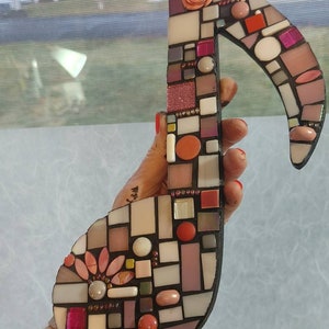 Music Note Mosaic Glass Art Wall Hanging Rock and Roll Kids Room Gift ...