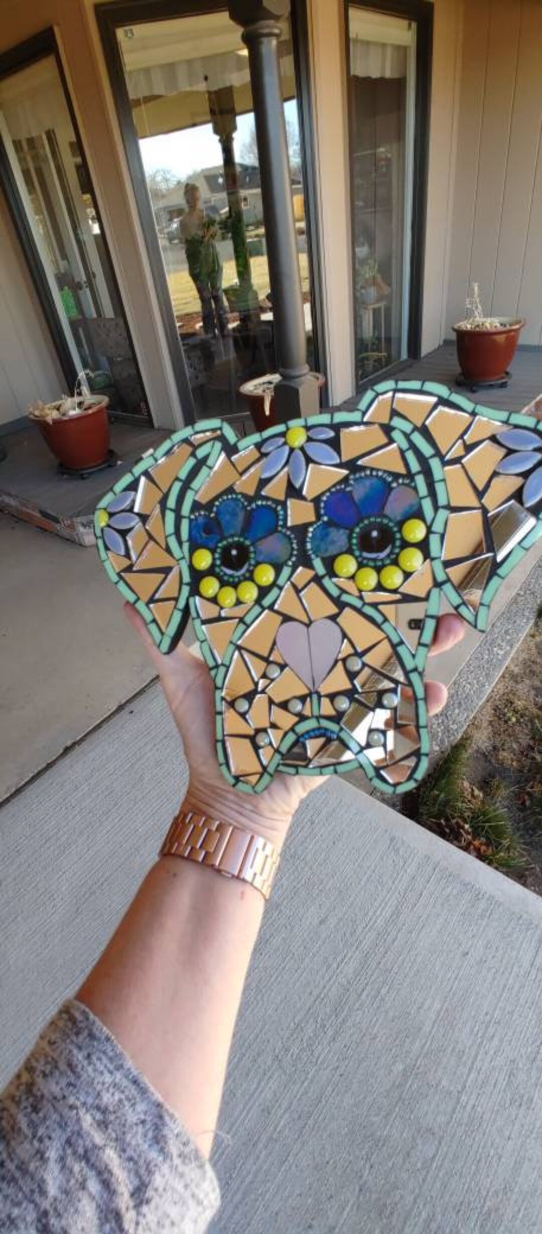 Boxer Mosaic Sugar Skull Unique Plaque Wall Art Animal Pet Friend Day ...