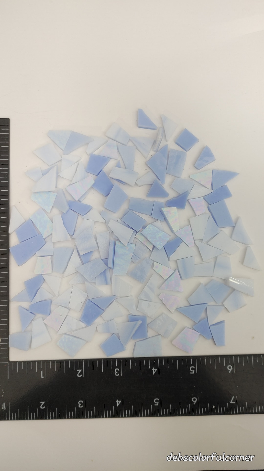 125 PIECES of Lt. Blue/periwinkle Mix ASSORTED Shapes and Sizes of ...