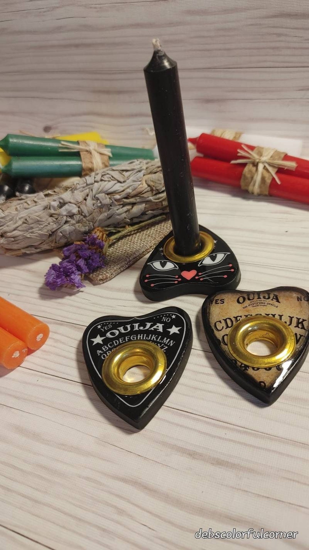 Planchette Shape Candle Holder for Your Ritual Chime Candles Comes With ...