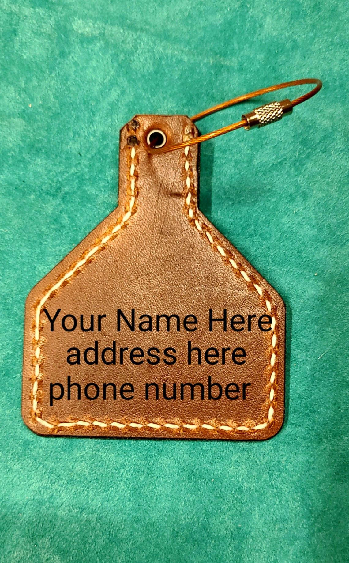 Custom Leather Cattle Tag Luggage Tags - Etsy