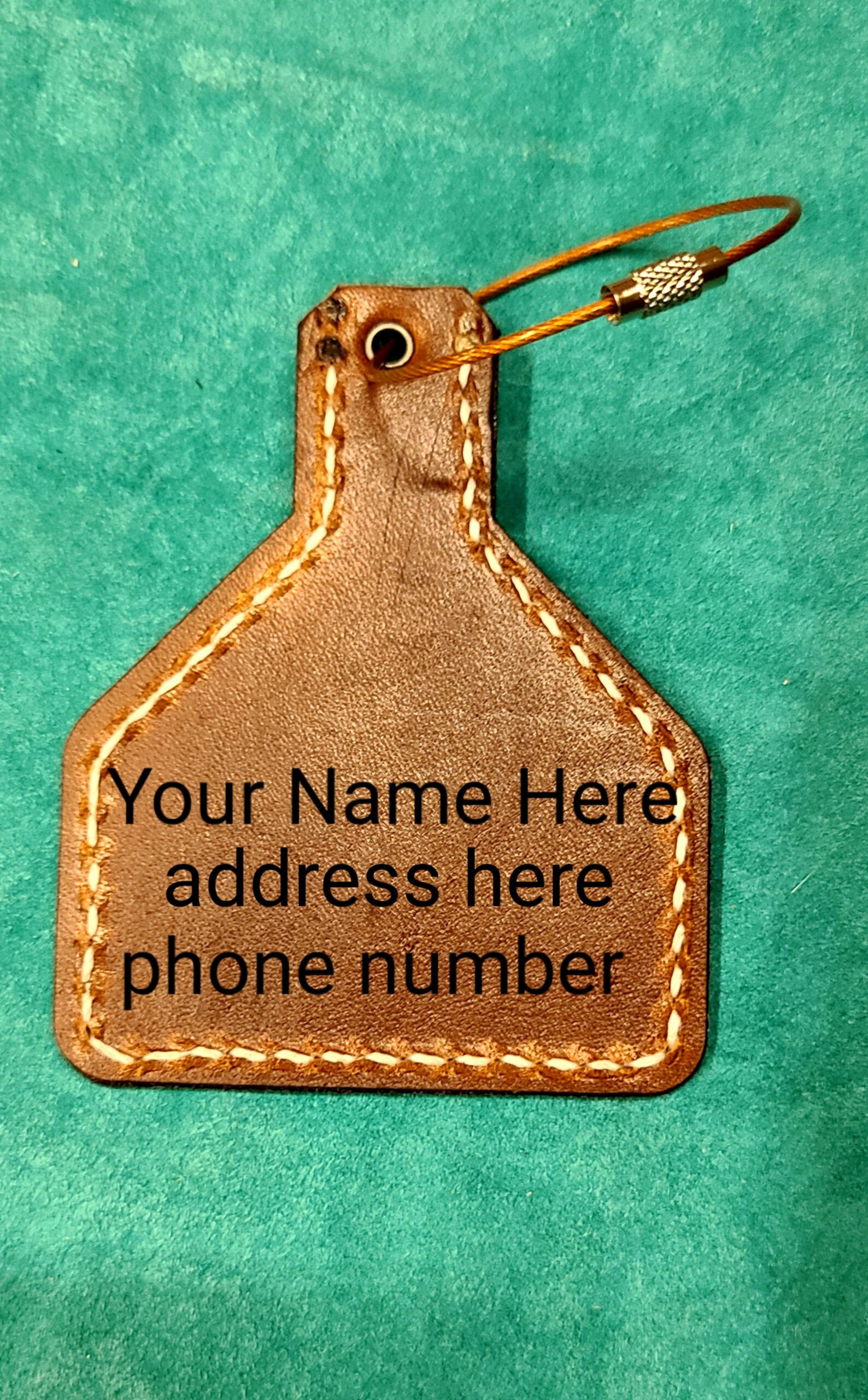 Custom Leather Cattle Tag Luggage Tags - Etsy