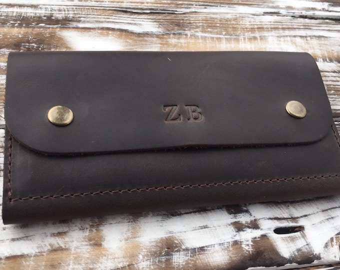 Handmade Leather Rolling Tobacco Pouch: Snuff Bag, Smoker Accessory - Etsy