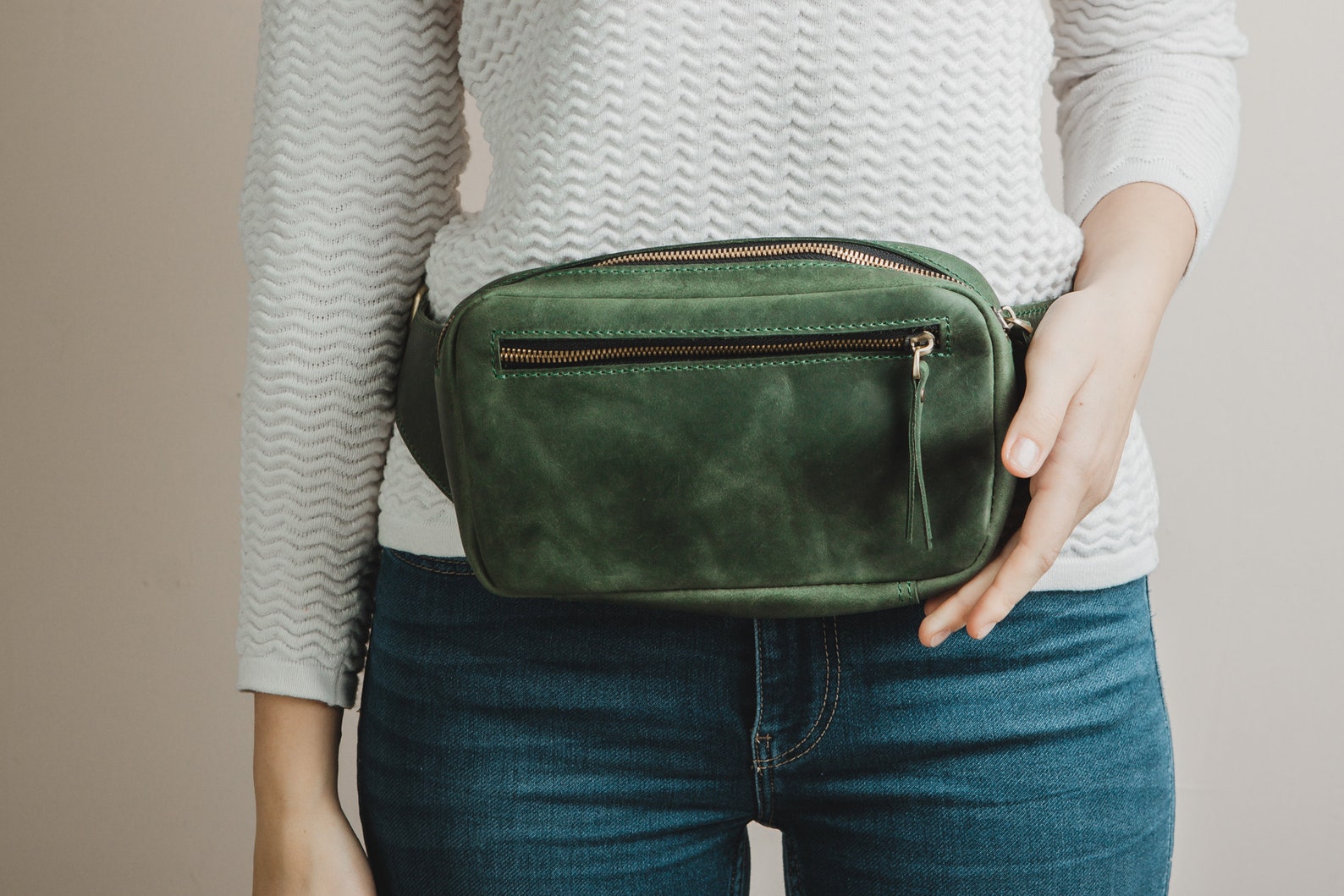 Leather Women Fanny Bag Fanny Pack Men's Belt Bag - Etsy