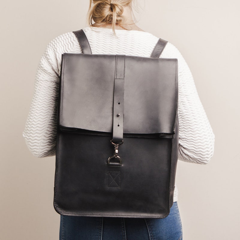 Leather Laptop Backpack Women - Etsy