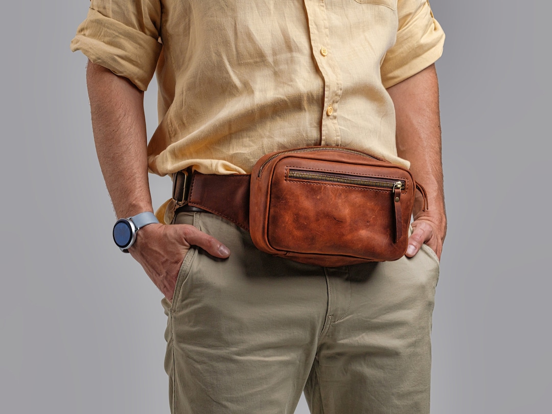 Mens Leather Belt Bag Custom - Etsy