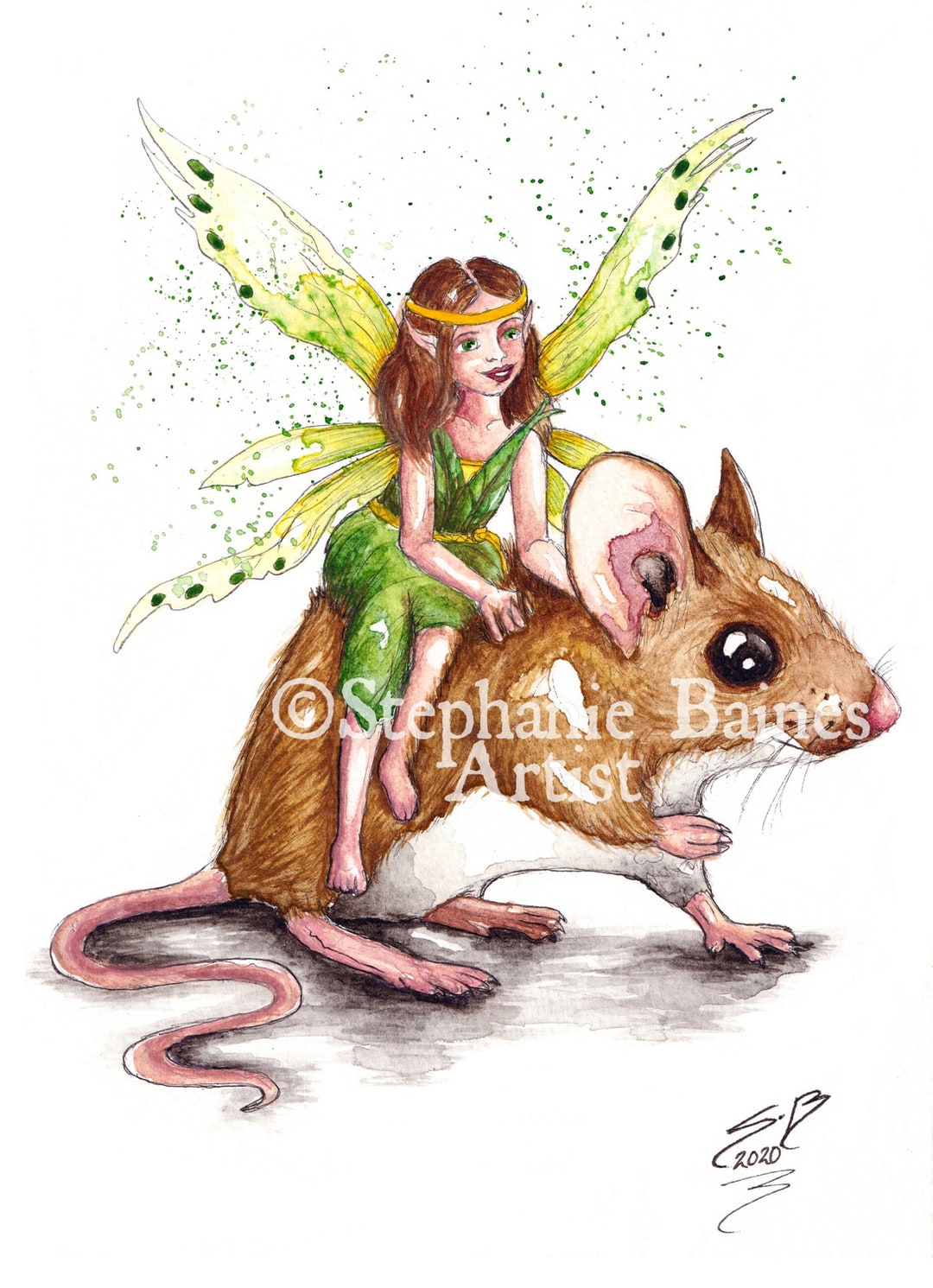 Mouse Rider Print. Available in A6 and A5 Size. - Etsy UK