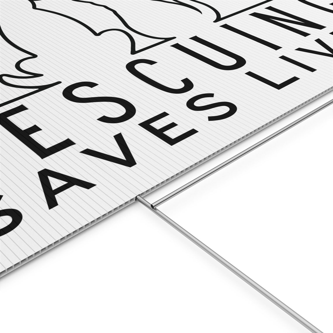 Rescuing Saves Lives Yard Sign | Animal Rescue Awareness | Adopt Don't ...
