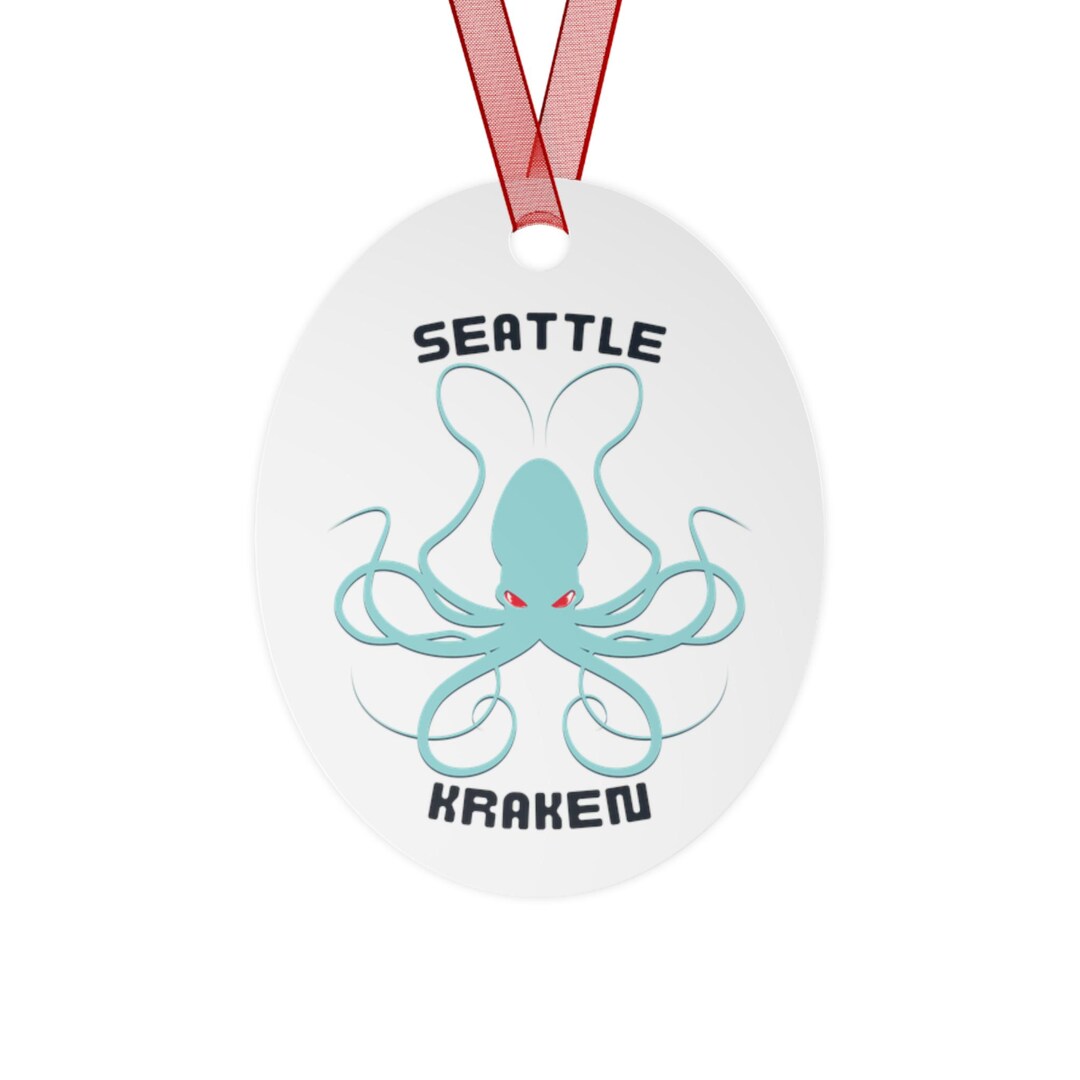 Seattle Kraken Metal Ornament NHL Hockey Holiday Tree Decoration Red ...