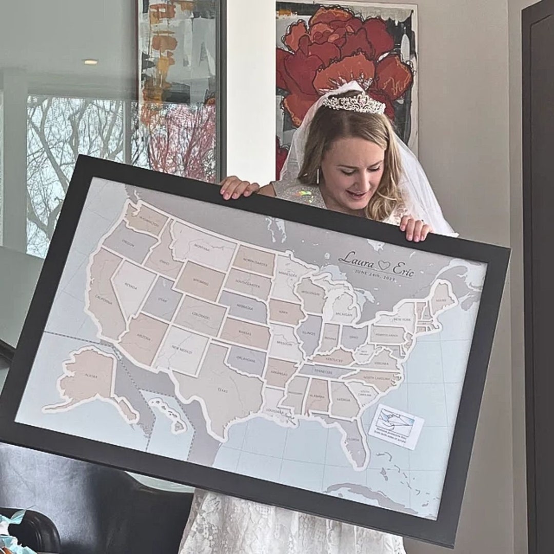 Photo Collage/ Personalized USA Photo Map/ 50 States Travel - Etsy