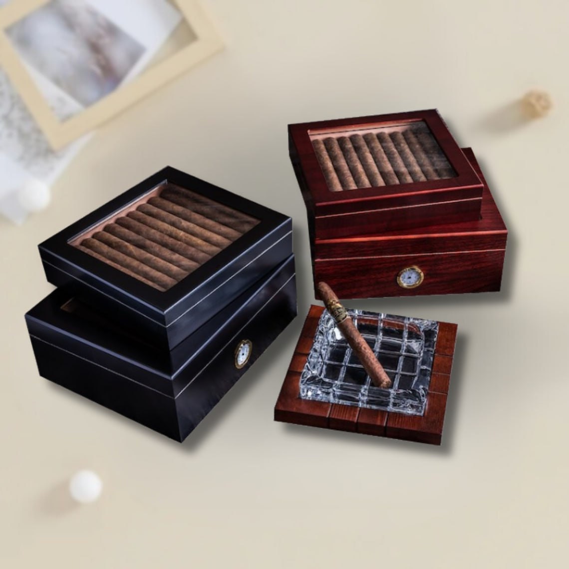Engraved Glass Top Cigar Humidor/ Personalized Humidor Box is - Etsy