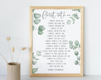St Patrick Christ Be With Me Wall Art - Etsy