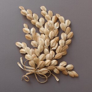 Straw Branch Composition of Leaves Made of Straw Straw Wall Decoration ...